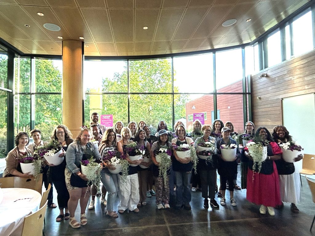 A Summer Potting Party with Wave Petunias - Here She Grows